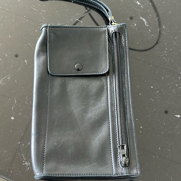 Bags | Mens Mark Cross Wristlet Black Leather | Poshmark